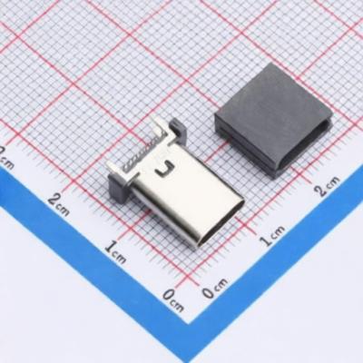 China Durable SHOU HAN Type-C 16P Connector with Gold Plated Contacts and Stainless Steel Shell for SMD Mounting for sale