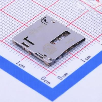 China Surface Mount Memory Card Socket with Push-Push Operation for Micro SIM Cards and RoHS Compliance for sale