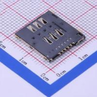 China Micro SIM Card Socket SOFNG SMO-1511B-P6 Featuring Anti Misinsertion Design and Push Push Mechanism for sale