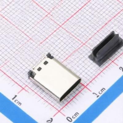China Durable USB Type-C Connector with 24 Contacts and Gold Plated Contacts for Reliable Signal Transmission in High Temperature Applications for sale