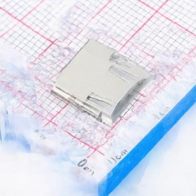 China Durable SMT Mounting MicroSD Card Socket with Stainless Steel Spring and Lateral Insertion for sale