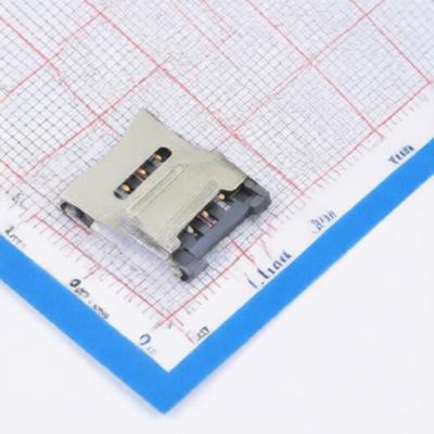 China Versatile Memory Card Socket SOFNG SMO-1512 with SMT and Hinge Mechanism Supporting Micro SIM Cards for sale