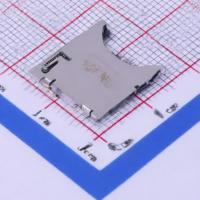 China SMT Mounting T Flash Connector SOFNG TF 009 Featuring Stainless Steel and Phosphor Bronze Materials for sale