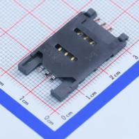 China Hinge-type Operation SIM Card Socket with Surface Mount (SMT) and Lateral Introduction for MiniSIM Cards for sale