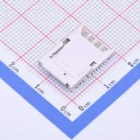 China Robust SMD Package PC Card Socket with 2.25mm Height Above Board and Operating Temperature -30℃~+85℃ for MicroSD/TF Cards for sale