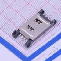China SMT and Hinge Mini SIM Card Socket SOFNG SIM-011T-R6 Featuring Gold Flash Contacts for Electronics for sale