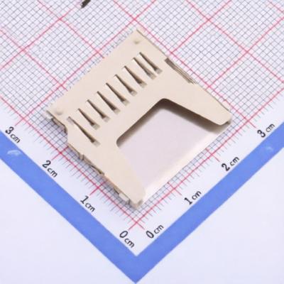 China Surface Mount (SMT) RoHS Compliant Lateral Insertion Memory Card Socket for SD Cards with Push-Pull Operation for sale