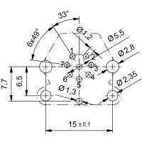 China Built in plug 8 pole circular connector SAIE M12B 8 F10TL front mounting WEIDMULLER 2421760000 for industrial motor for sale