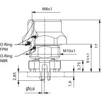China SAIE M8B 4S F9TL circular connector 4 poles front mounting with IP67 protection WEIDMULLER 2423550000 for sale