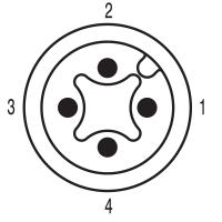 China Rear panel mounting circular connector 4 poles M16 thread gold plated contacts WEIDMULLER 2421830000 for sale