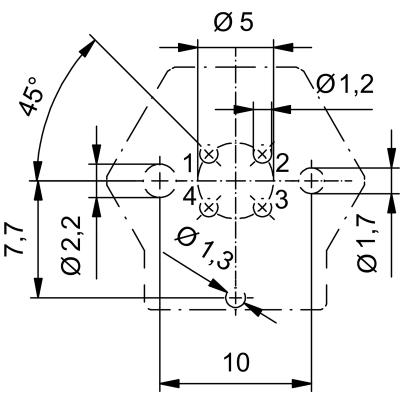 China WEIDMULLER 2424080000 circular connector 4 poles front mounting nickel plated housing designed for industrial for sale