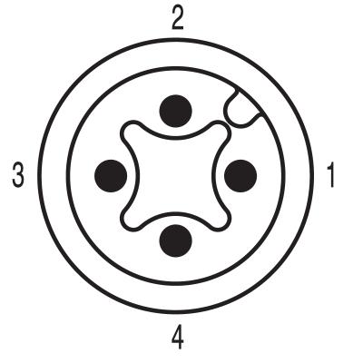 China Industrial M12 Circular Connector with 4 Poles PG9 Mounting for Rear Panel Installation for sale