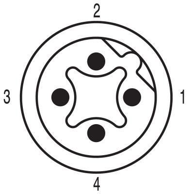 China 4 pole circular connector M12 PG9 rated current 4 A IP67 protection WEIDMULLER 2421700000 rear panel mounting for sale