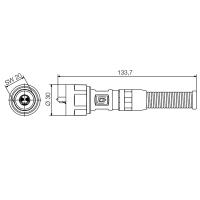 China IP67 Industrial Ethernet Connector WEIDMULLER 1963230000 with Bayonet Plug and Kink Prevention Design for sale