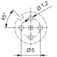 China Weidmuller 4 Pole M12 Circular Connector with Rear Panel Mounting for 4 A Power Applications for sale