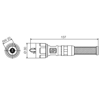 China Industrial grade bayonet plug in connector set WEIDMULLER 1963270000 with SC Duplex multi mode and IP67 protection for sale