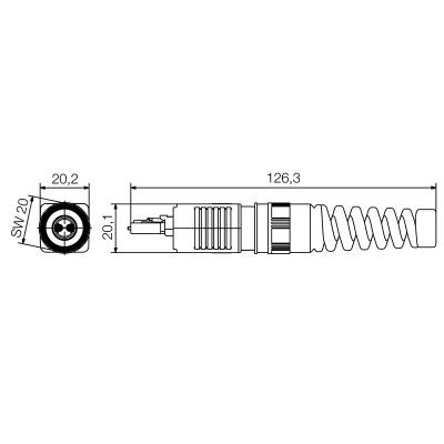 China Industrial LC Duplex Multimode PushPull Connector with IP67 Protection and Kink Prevention for sale