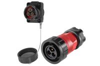 China YM-20 3 Pin Plastic Waterproof Power Connector IP68 20A 500V M20 Circular Industrial Plug Socket Solder Type for sale