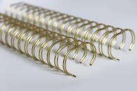 China Brochures And Documents Gold Bronze Wire O Binding 44MM 2:1 Pitch for sale