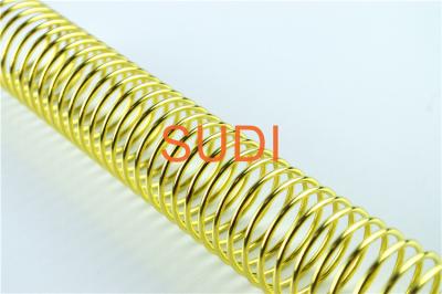 China Plated Gold 32mm Dimension Pitch 8mm Twin Loop Binding Wire for sale