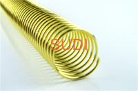 China Shiny Gold Wire Diameter 2.0 Mm Metal Single Spiral Binding Coil Suitable For Notebook for sale