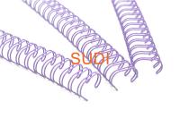 China Steel Core Purple Color 41mm Double Spiral Binding for sale
