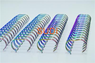China Rainbow Gold 5/8 Inch-1-3/4 Inch Wire O Bindings, Suitable For High-End Notebooks for sale