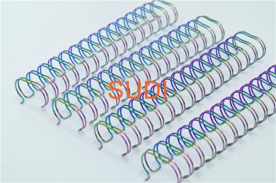 China Rainbow Gold 16MM-44MM Coil Binding And Spiral Spine For Notebook for sale