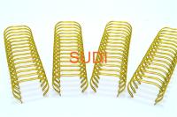 China Spacing 2:1 1-3/4 Inch Gold Wire O Binding, Suitable For Notebook Calendar for sale