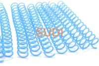 China Strong Tension Strength Sky Blue 2.79mm Plastic Spiral Binding Coils for sale