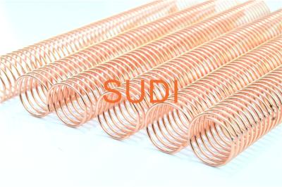 China Rose Gold Pitch 4:1 1-1/2 Inch Metal Spiral Coils For Book Binding for sale