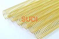 China Gold-Plated Durable 1-3/8 Inch Spiral Binding Coil For High-End Notebooks for sale