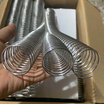 China Wire Diameter 2.0mm Electroplating Notebook Silver Spiral Binding Coil for sale