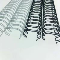 China RoHS A4 Length Black White Double Loop Wire Spiral Binding Coils for sale