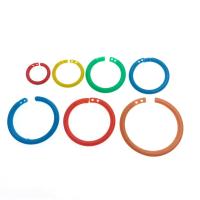 China SGS ID 28mm Double Buckle Plastic Snap Lock Binding Rings for sale