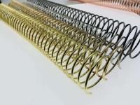 China Electroplate Finish 35mm Metal Spiral Binding Coils For Notebook for sale