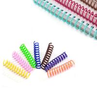 China Colored PET 6mm Plastic Spiral Binding Coils 1/4 Inch For Children'S Books Notebooks for sale