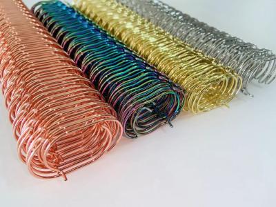 China Pitch 4:1 Gold Plated Coating 2.0MM Thick Spiral Binding Coil Used For Notebook for sale
