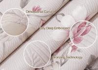 China Eco - friendly Light Pink Country Floral Wallpaper , Bedding Room Vinyl Wall Coverings for sale