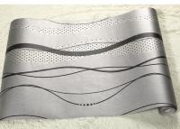 China Curve Line Design Gray Modern Removable Wallpaper  for TV Background 0.53*10M for sale
