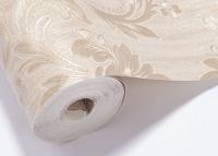 China Classic Style Vinyl Golden Damask Pattern Wallpaper / WallCoverings Retro Vantage for sale