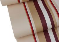 China Washable Living Room Striped Wallpaper / Modern Embossed Wall Coverings , CE CSA Listed for sale
