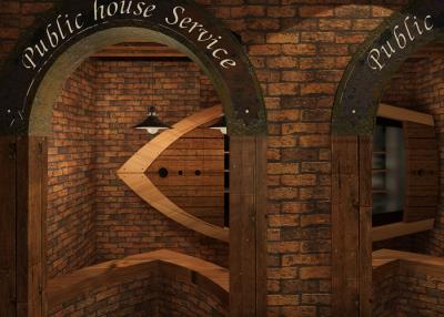 China Washable 3D Brick Effect Wallpaper / Exposed Brick Wallpaper With Eco Friendly Vinyl Material for sale