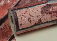 China 3D Vinyl Brick Effect Wallpaper For Bedroom / Coffee Shop , Removable Brick Wallpaper for sale