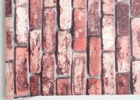China 3D Vinyl Brick Effect Wallpaper For Bedroom / Coffee Shop , Removable Brick Wallpaper for sale