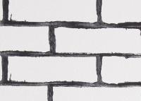 China White Fake Brick Wall Covering / Removable PVC Vinyl Wallpaper Friction - Resistance for sale