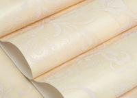 China Beige Floral Contemporary Wall Coverings for TV Background , Modern Office Wallpaper for sale