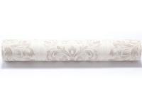 China Living Room Washable Vinyl Wallpaper , White Damask Pattern Wallpaper for sale