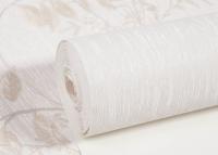 China Soundproof Rustic Floral Wallpaper Living Room , Cream Embossed Wallpaper for sale