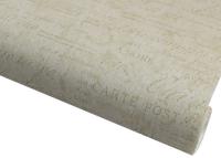 China Washable Retro Vintage Wallcovering / Creamy White English Letter Wallpaper for sale